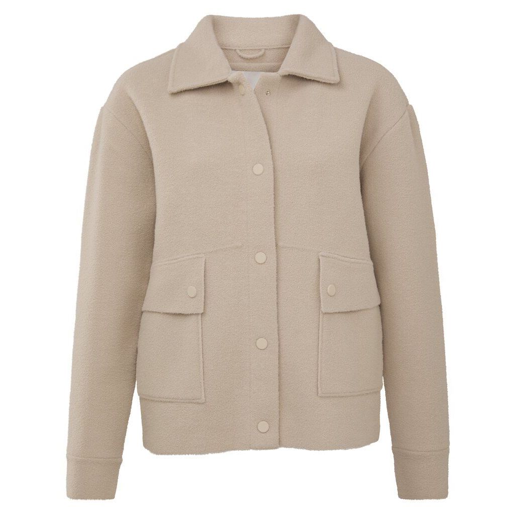Yaya knitted jacket w/ pockets and buttons beige online kopen. | Van ...