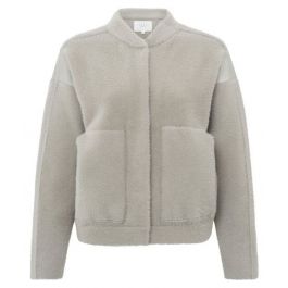 Yaya knitted bomber jacket nubuck detail dove gray online kopen! | Van ...