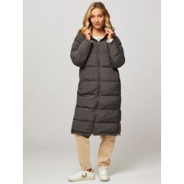 Yaya long reversable puffer jacket with hood black online kopen. | Van ...