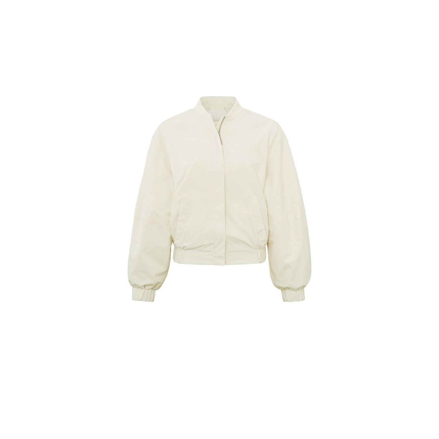 Yaya woven bomber jacket with puff sleeve white online kopen! | Van ...