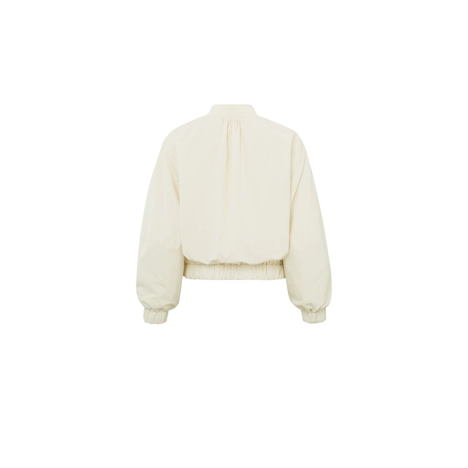 Yaya woven bomber jacket with puff sleeve white online kopen! | Van ...