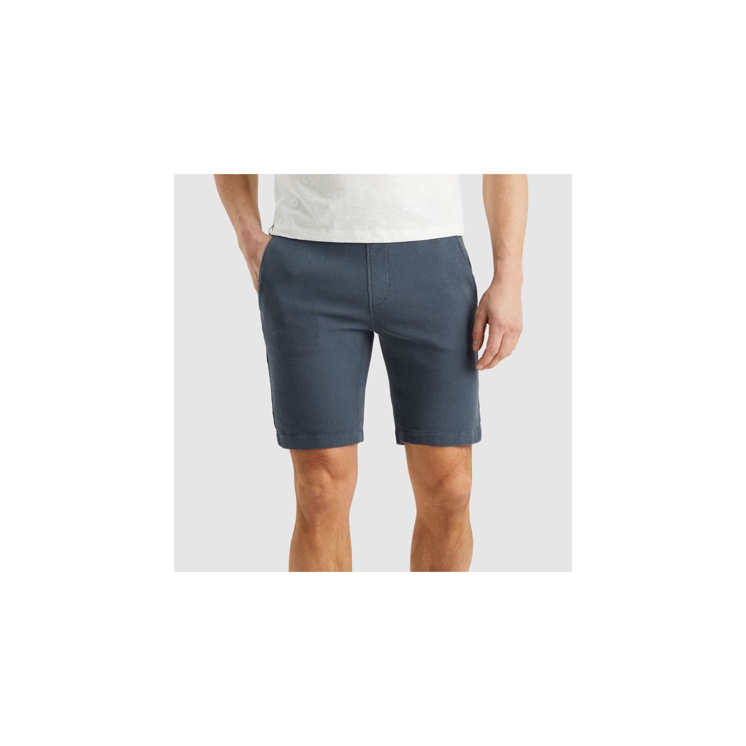 Cast Iron chino shorts waffle structure ombre blue online kopen! | Van ...