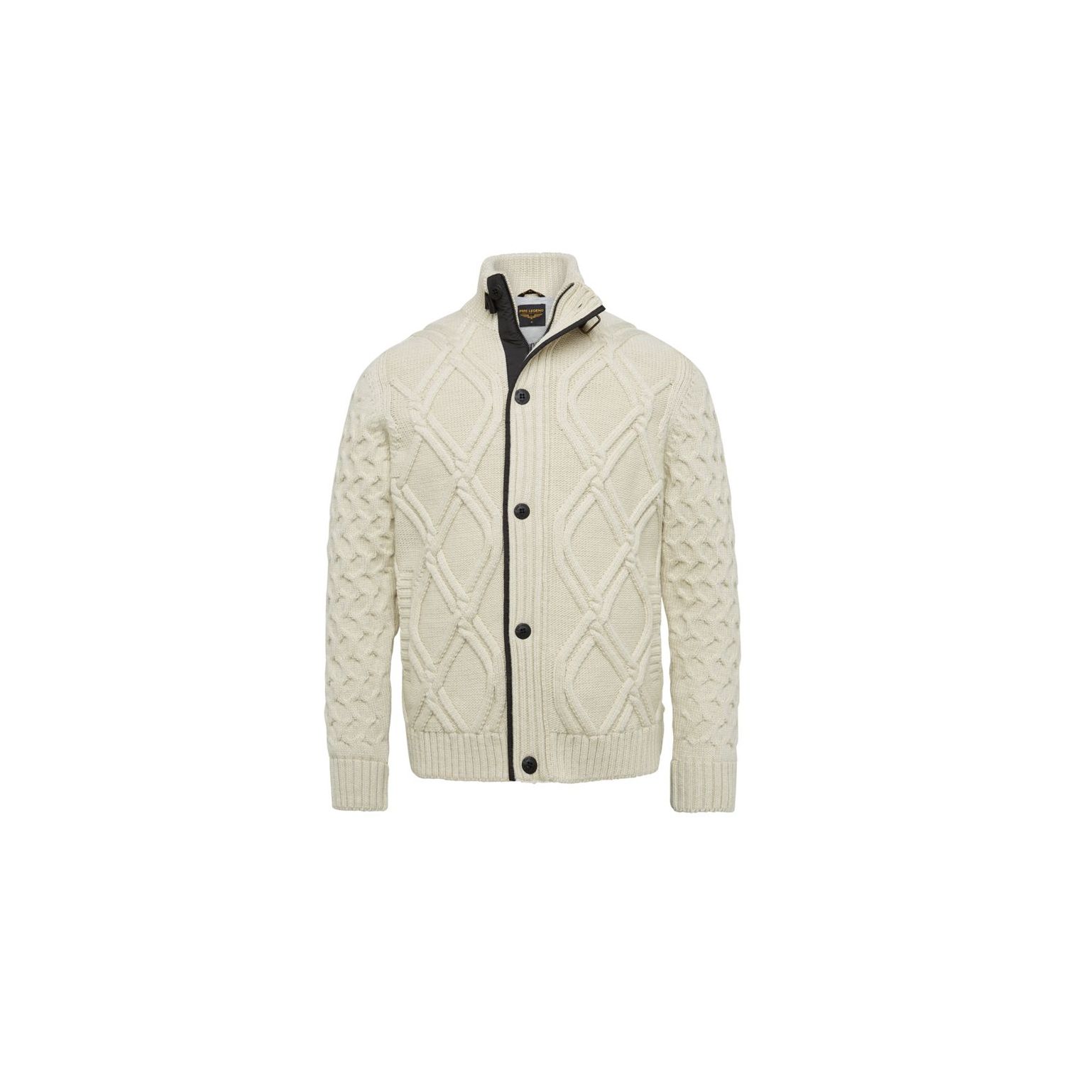 Pme legend zip jacket heavy knit mixed yarn white online kopen. | Van ...
