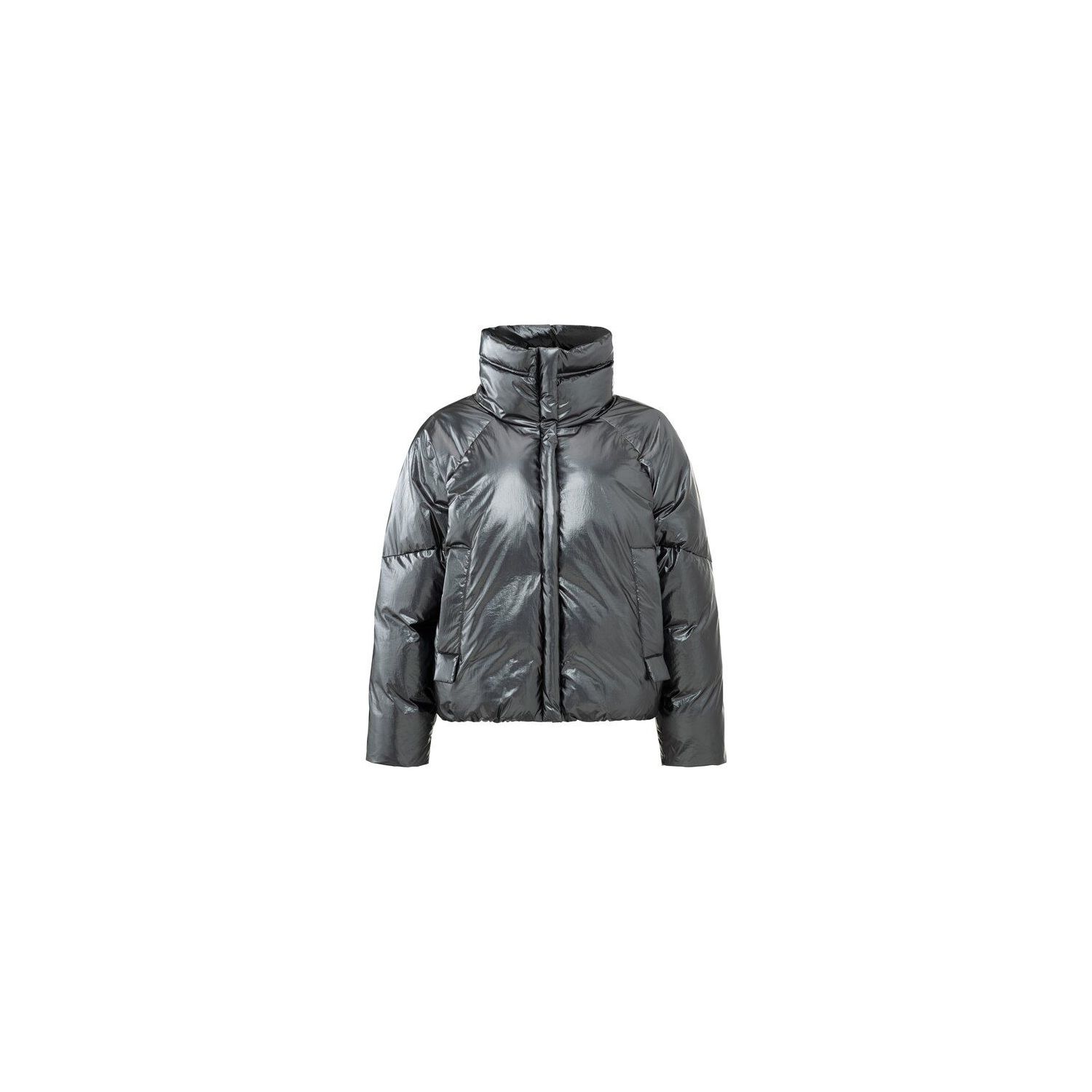 Yaya oversized cropped puffer jacket silver online kopen! | Van Alphen ...